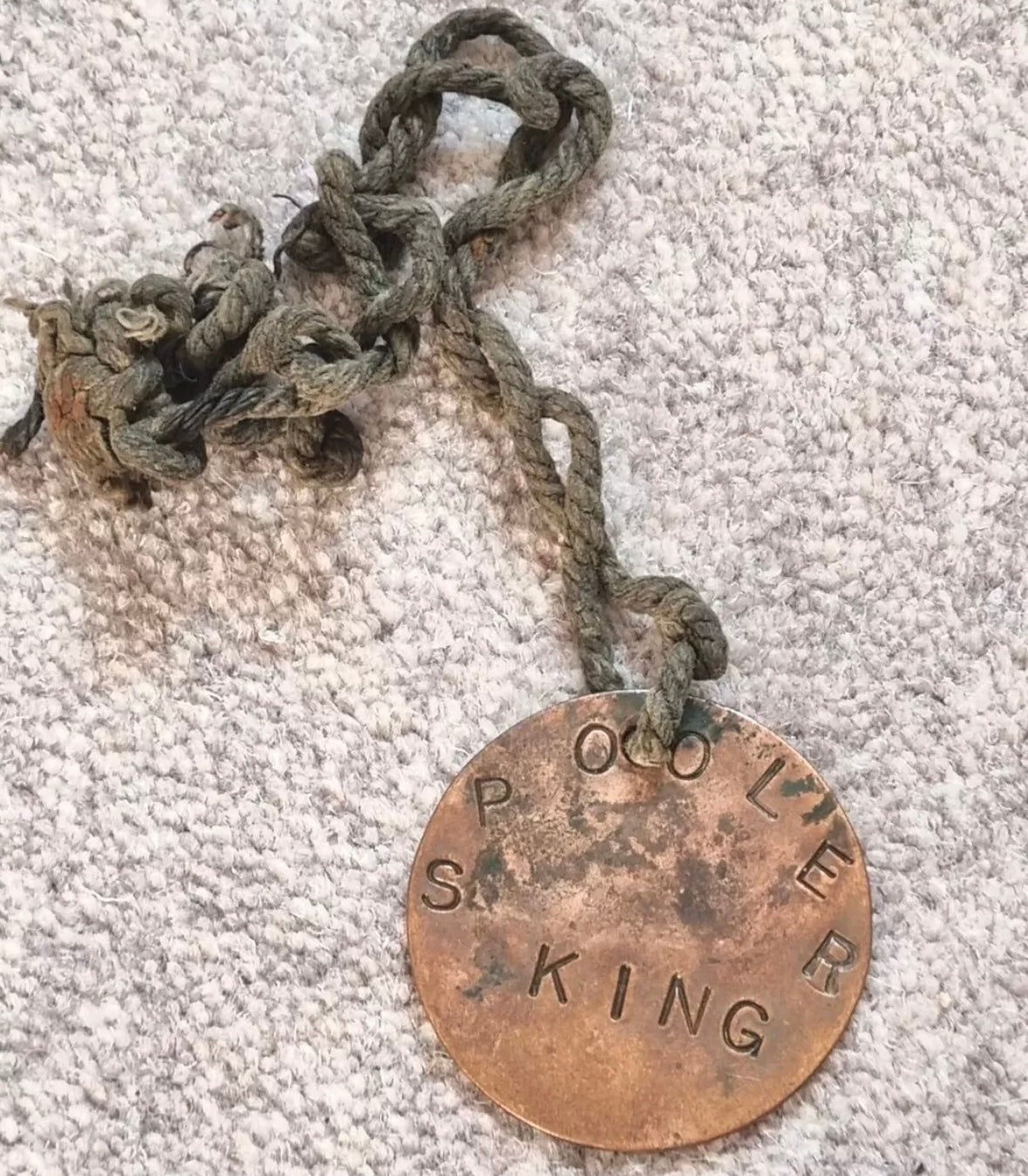 Rare WW1 Poole Munitions Factory (RNCF) Workers ID Tag for S.R. King ...