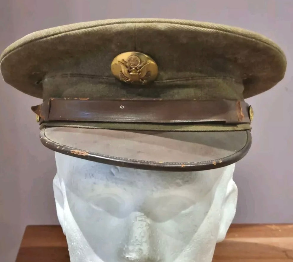 Interwar US Army Enlisted Man’s Visor Cap – Peaks Militaria