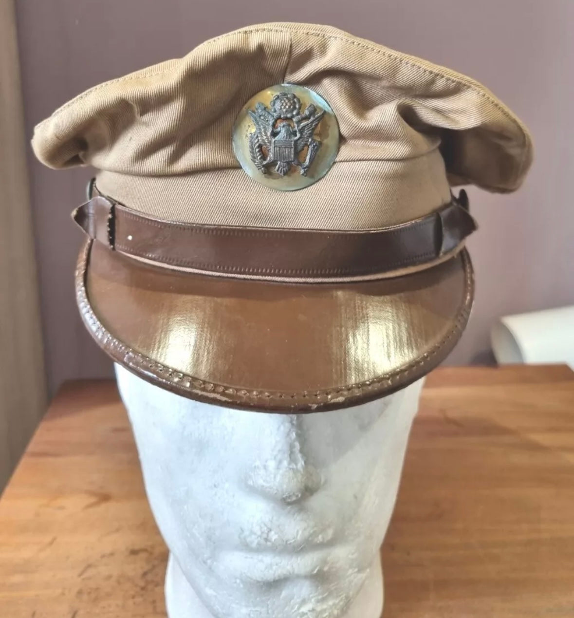 SOLD! WW2 Enlisted Man’s US Army Air Corps Summer Visor Cap – Peaks ...